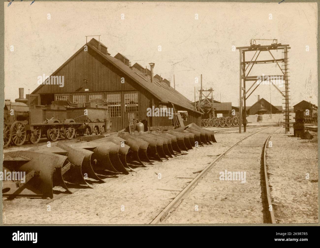 The English locomotive building Stock Photo - Alamy