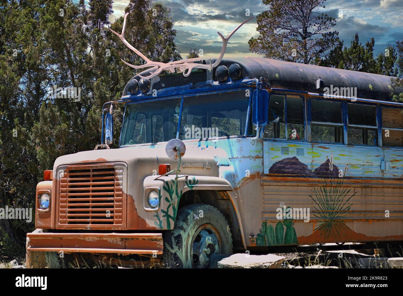 Retro postcard route 66 hi-res stock photography and images - Alamy