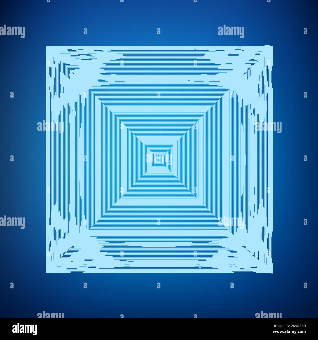Decorative frame on bright blue blurred backgrpund Stock Vector Image ...