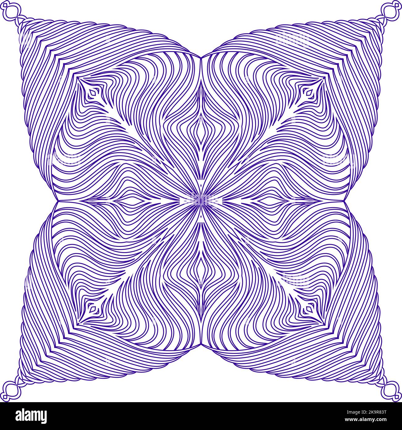 Abstract ornament. Ornate shape with floral motifs. Vector illustration ...