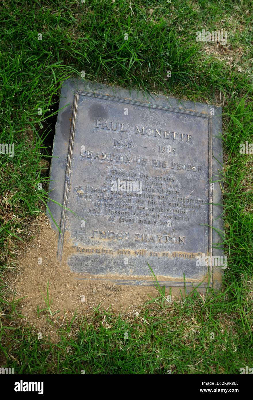 Los Angeles, California, USA 28th October 2022 Author/activist Paul Monette's Grave at Forest ...