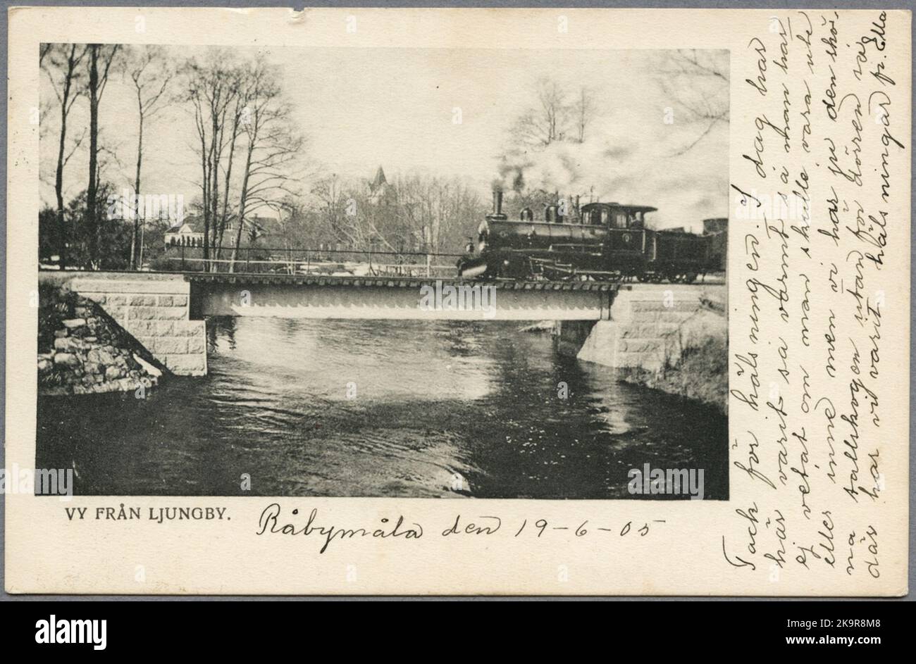 The railway bridge at Ljungby Stock Photo - Alamy
