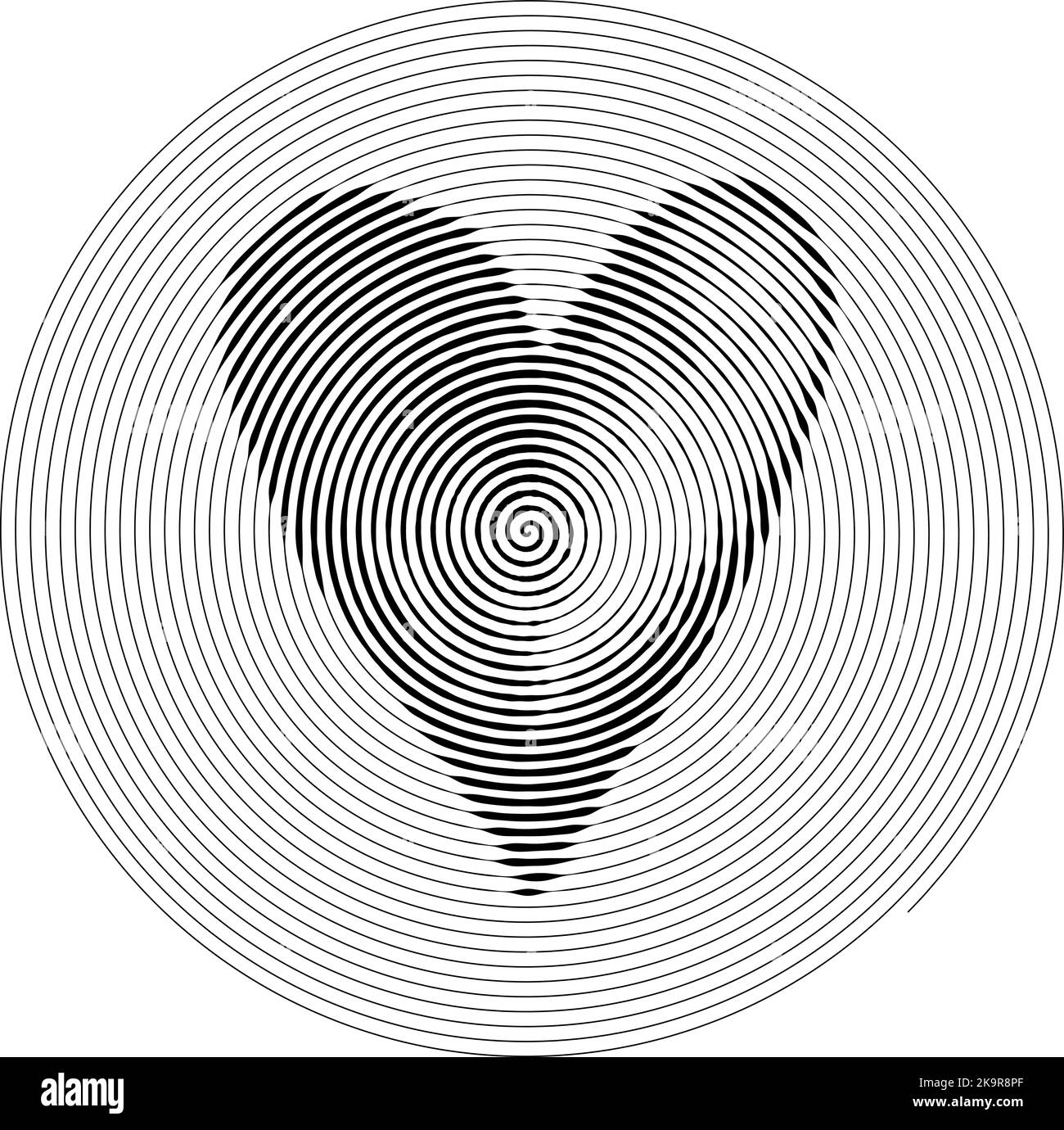 Stylized heart shape on striped spiral background Stock Vector Image ...