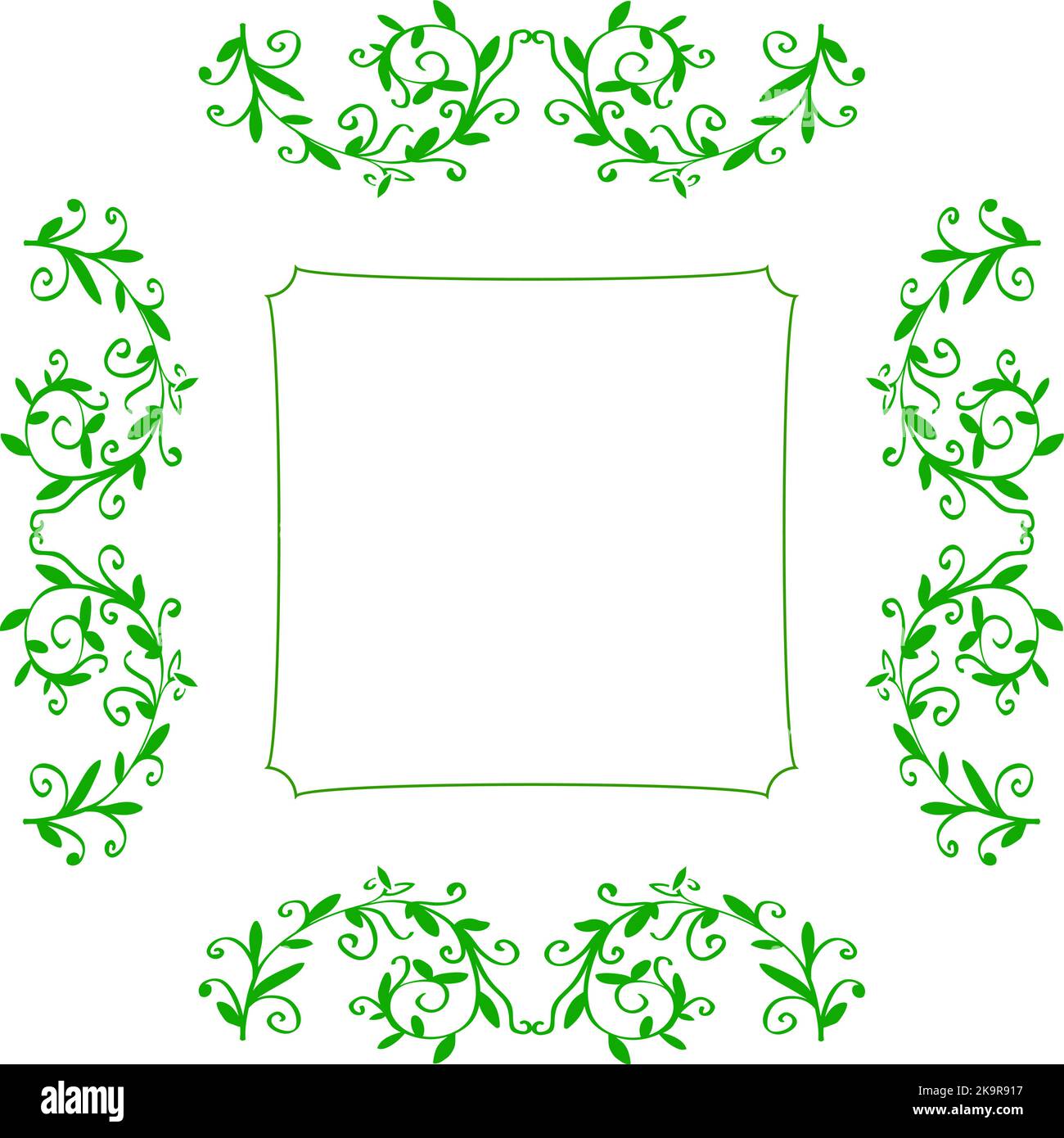 Abstract frame with ornaments, vector illustration Stock Vector Image ...