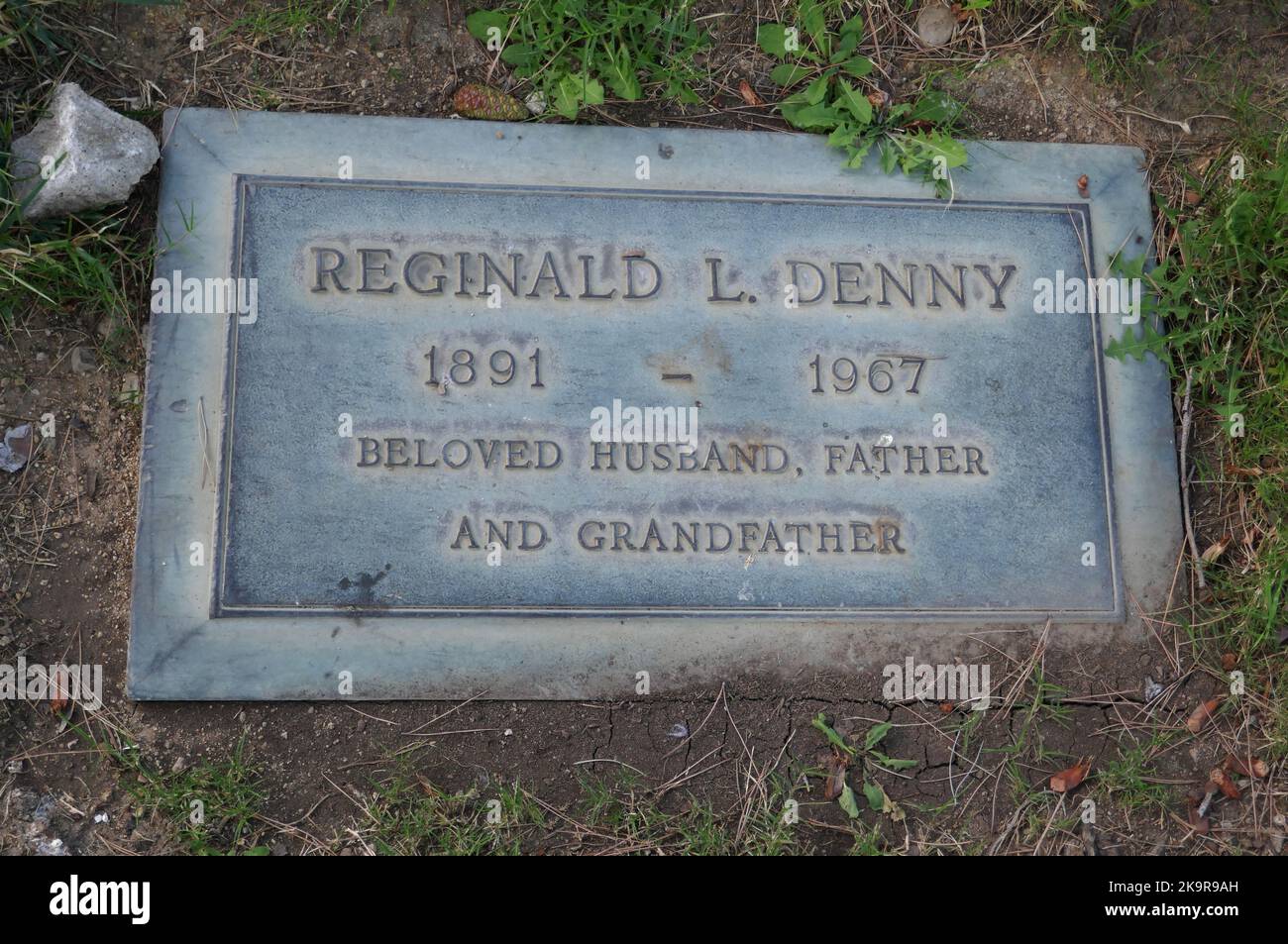 Los Angeles, California, USA 28th October 2022 Actor Reginald Denny's Grave at Forest Lawn ...