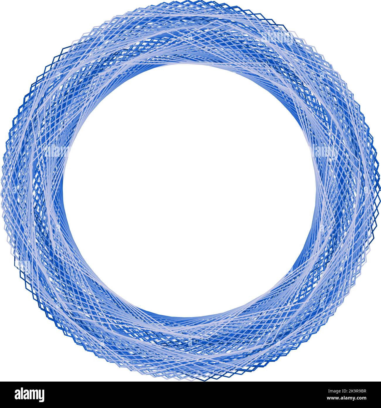 Decorative blue frame. Circular ornamental design element Stock Vector ...