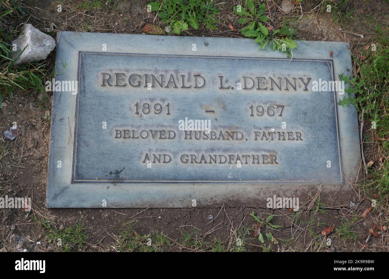 Los Angeles, California, USA 28th October 2022 Actor Reginald Denny's Grave at Forest Lawn ...