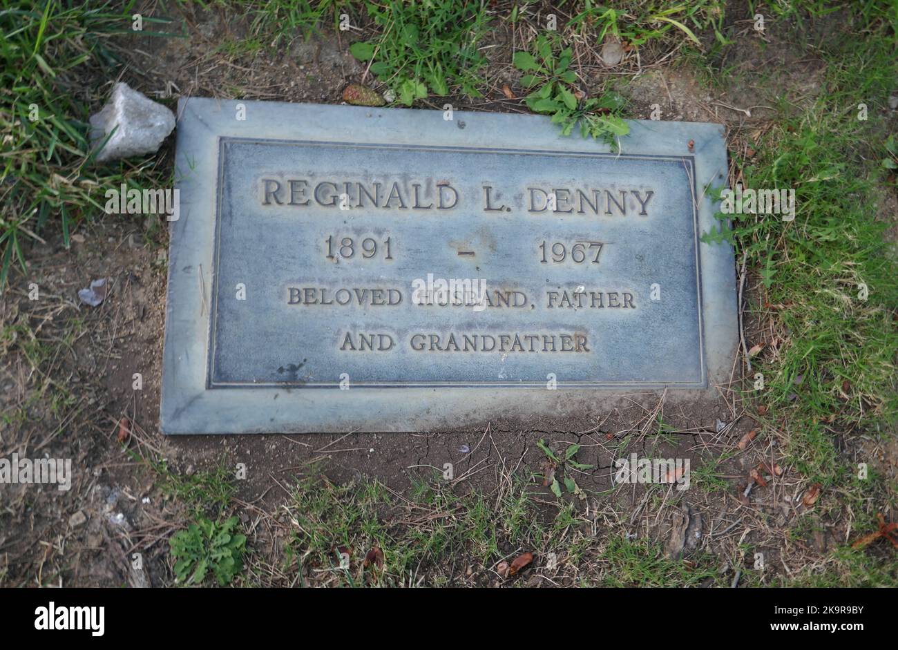 Los Angeles, California, USA 28th October 2022 Actor Reginald Denny's Grave at Forest Lawn ...