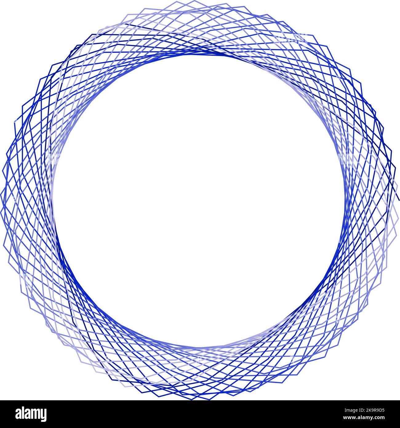 Decorative blue frame. Circular ornamental design element Stock Vector ...