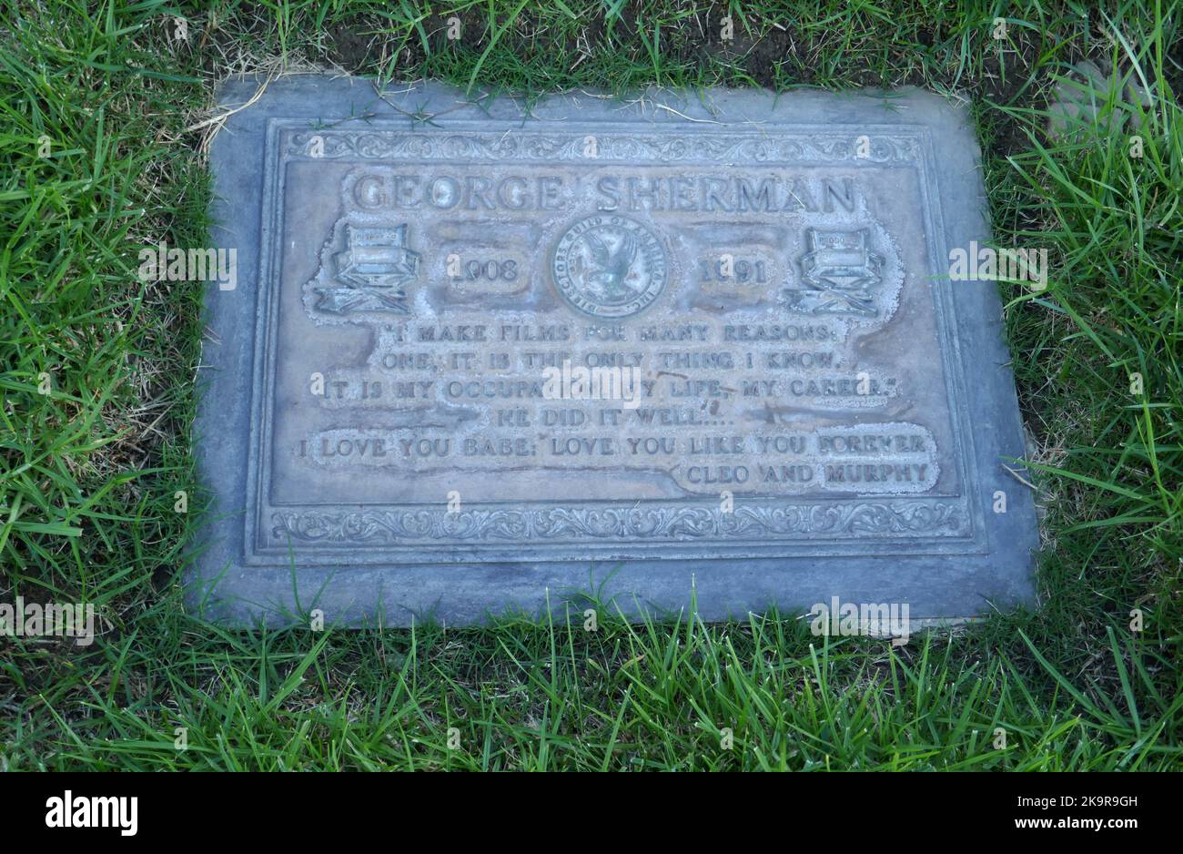 Los Angeles, California, USA 28th October 2022 Director George Sherman's Grave at Forest Lawn ...