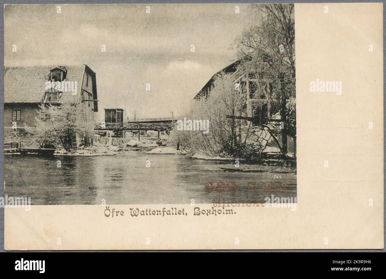 Upper waterfall, Boxholm Stock Photo - Alamy