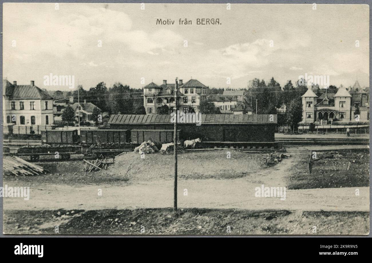 The station area in Berga Stock Photo - Alamy