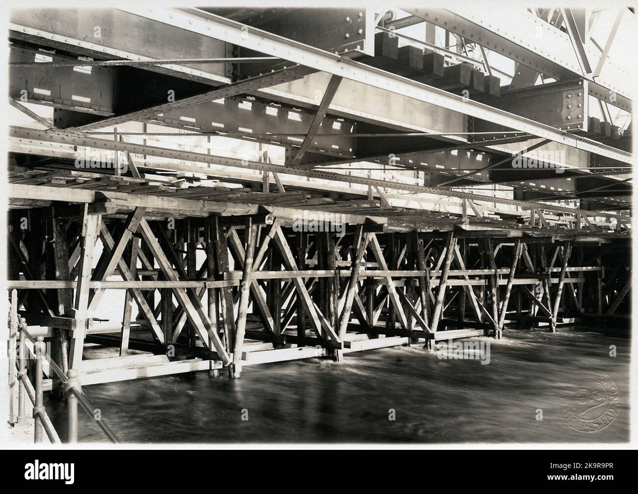 Bridge construction over Ätran Stock Photo - Alamy