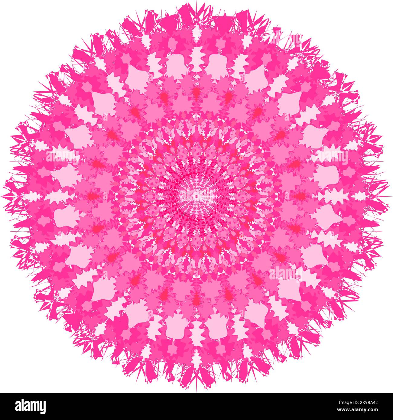 Decorative round lace ornate mandala. Bright pattern for print ...