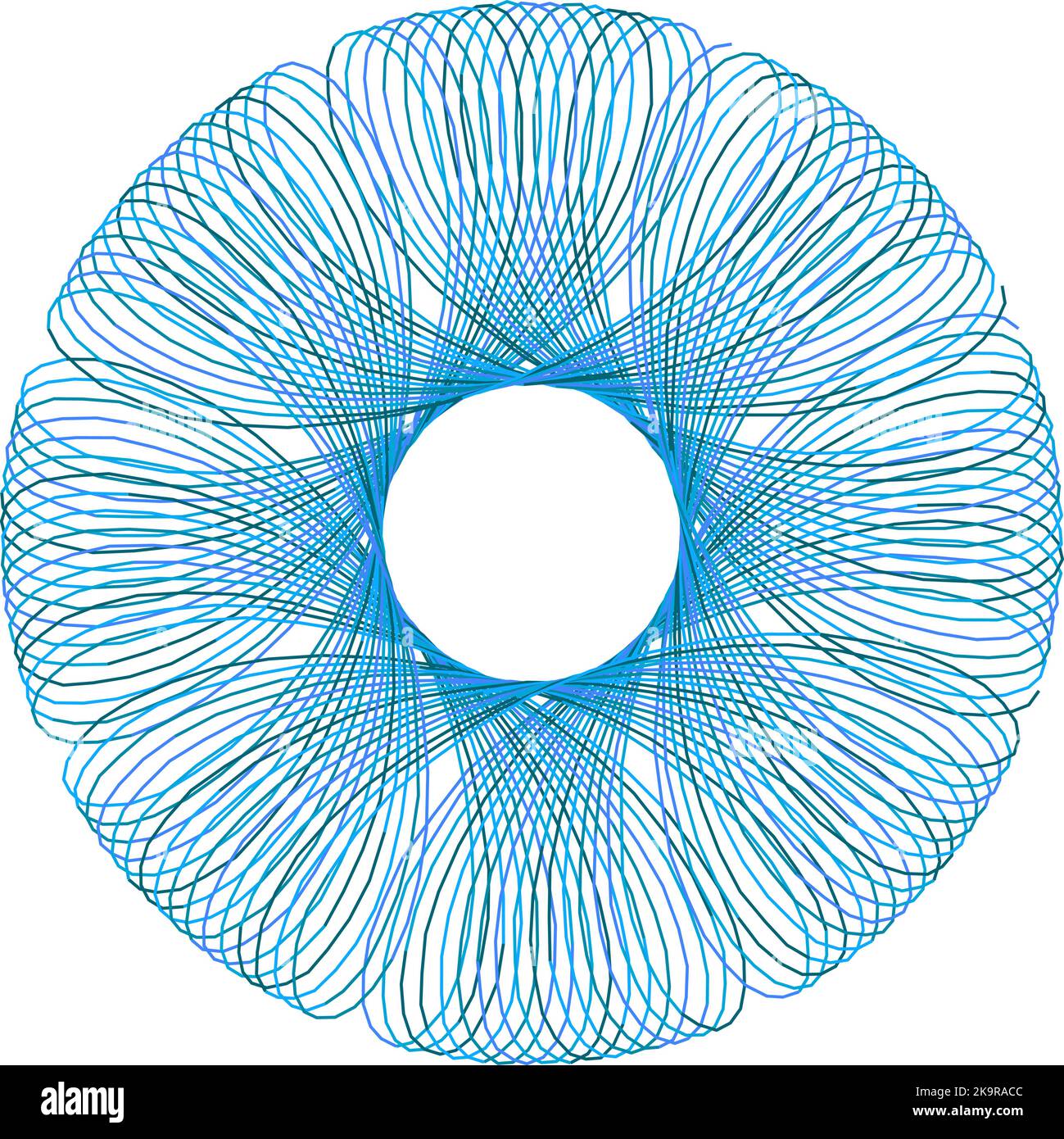 Decorative blue frame. Circular ornamental design element Stock Vector ...