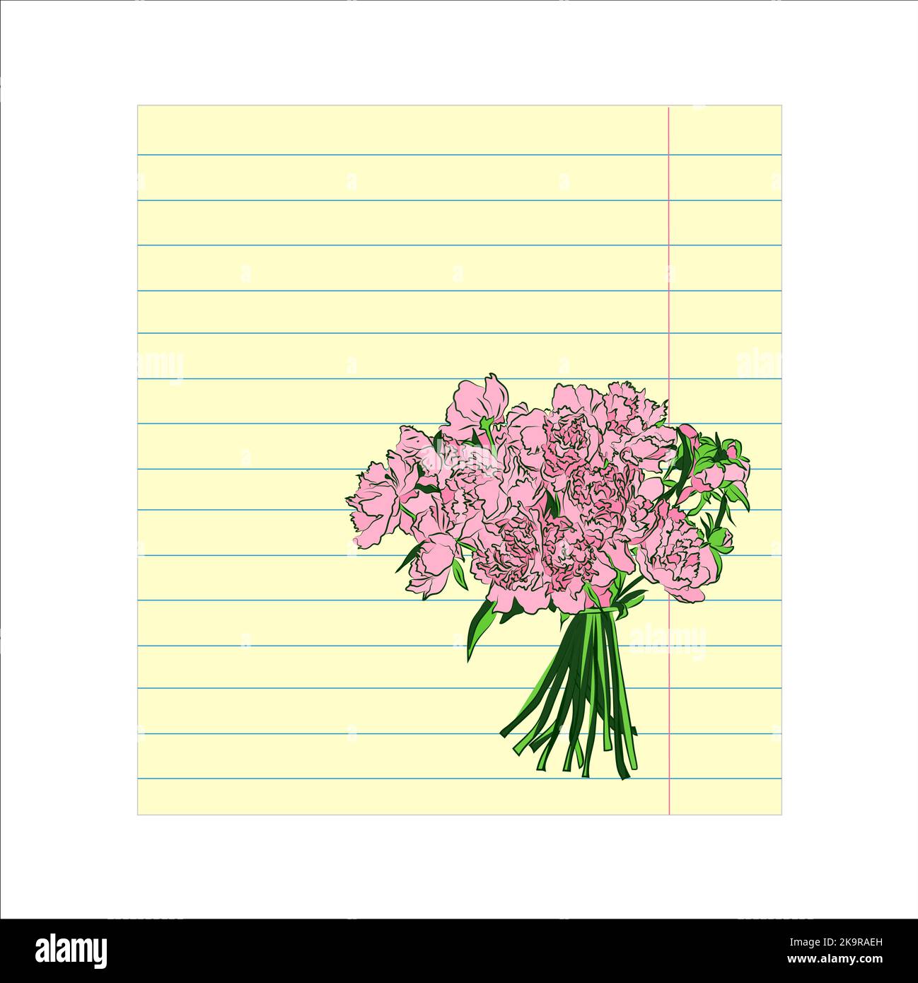 Empty sheet paper floral Stock Vector Images - Alamy
