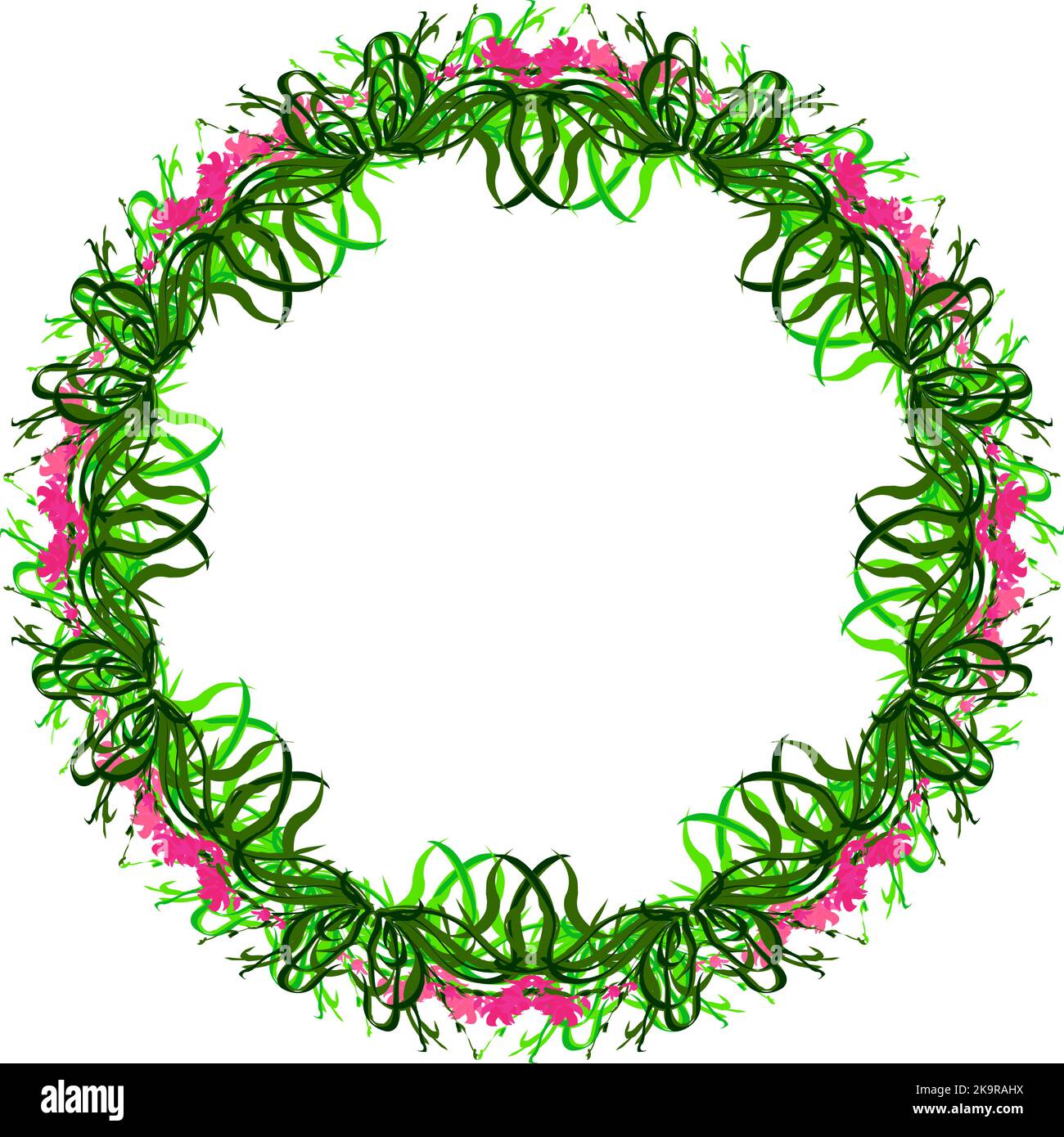 Hand drawn vector illustration. Vintage frame with curly decorative ...