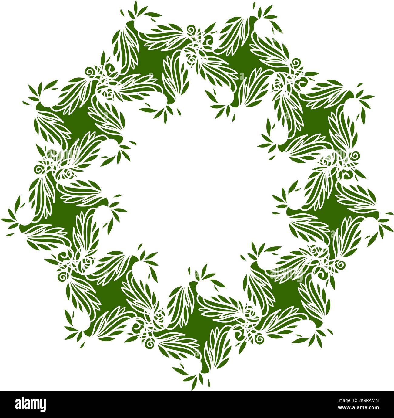 Hand drawn vector illustration. Vintage frame with curly decorative ...