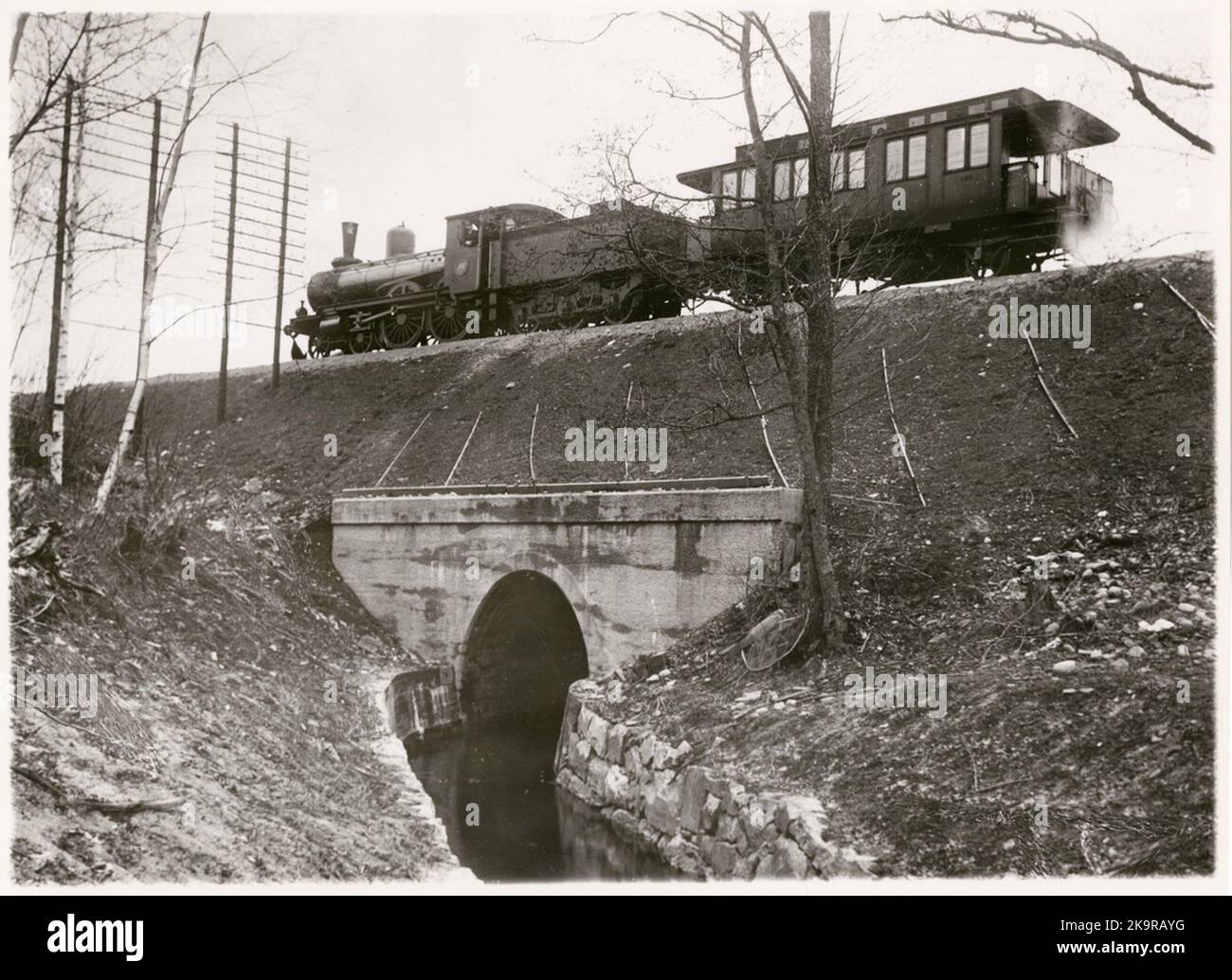 Newly built culvert. The State Railways, SJ CC 618 and inspection ...