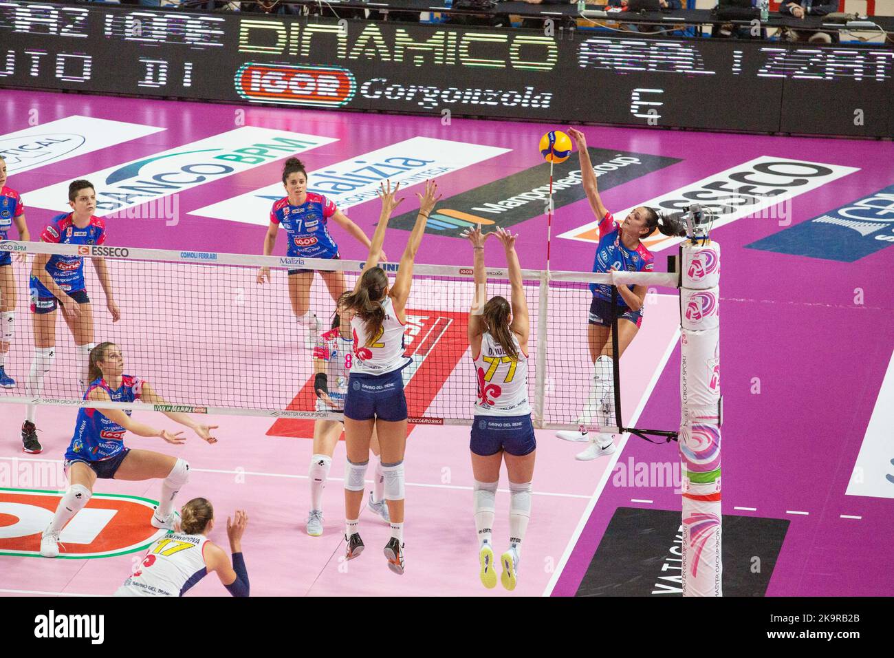 Pala Igor Gorgonzola, Novara, Italy, October 29, 2022, Spike Of Bosetti Caterina (Novara) during ...