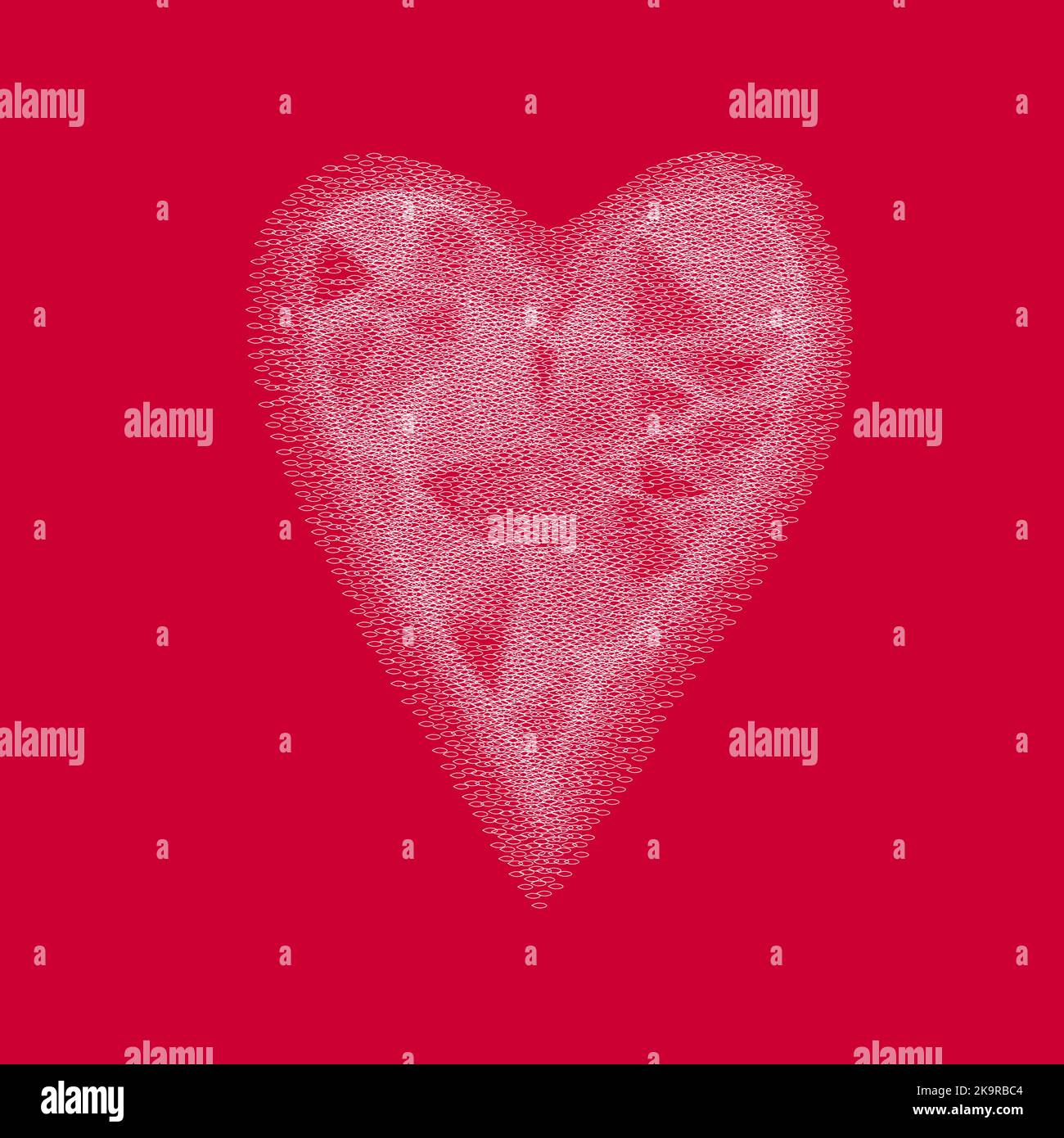 Abstract bright colorful heart illustration. Stylized Valentine's Day ...