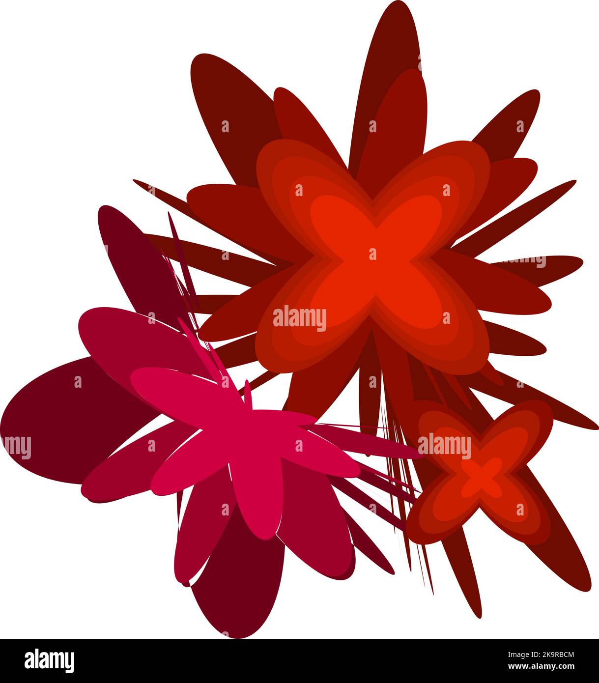 Abstract colorful shapes. Explosion effect. Colorful graphic element ...