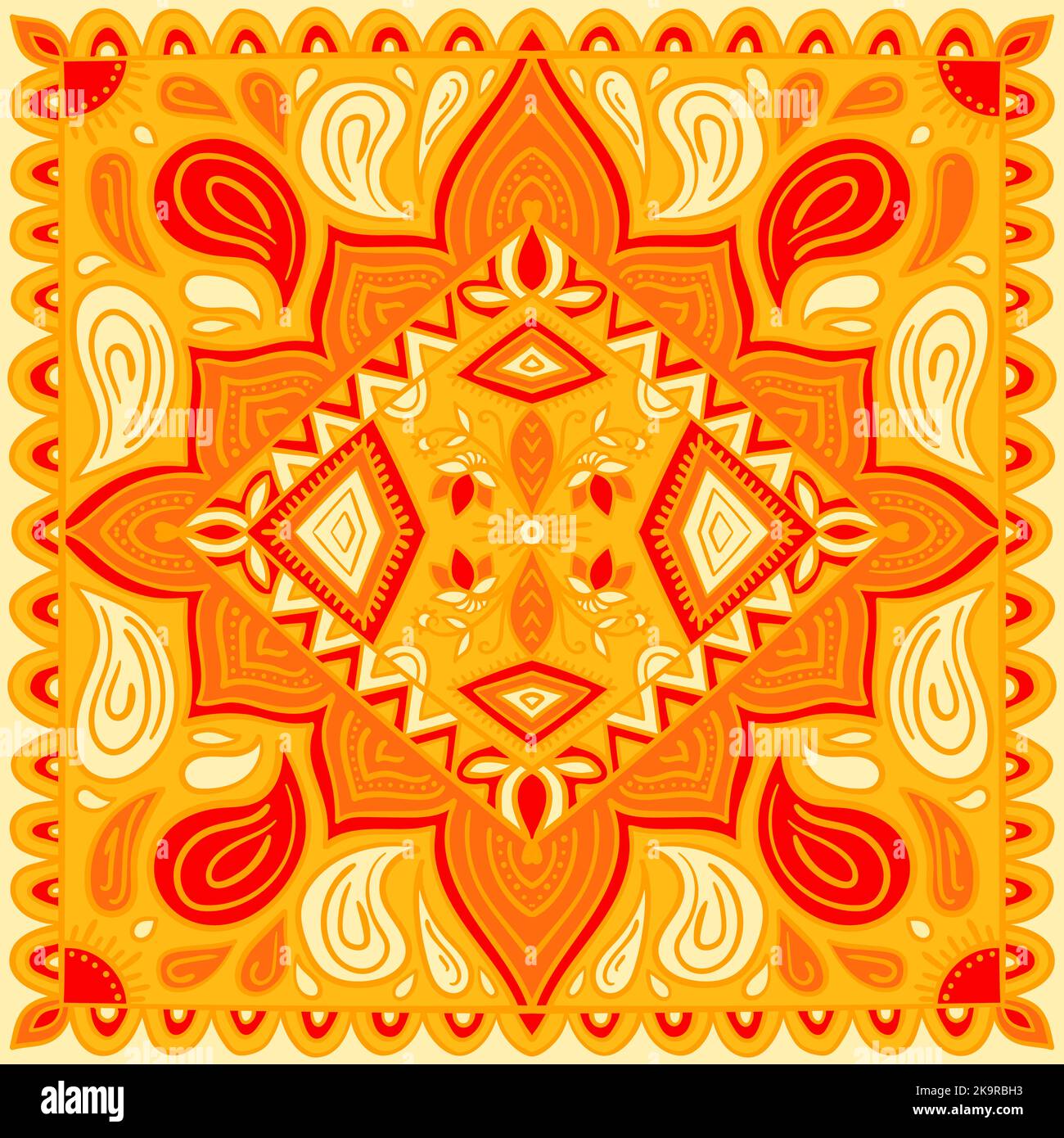 Antique rug pattern Stock Vector Images - Alamy