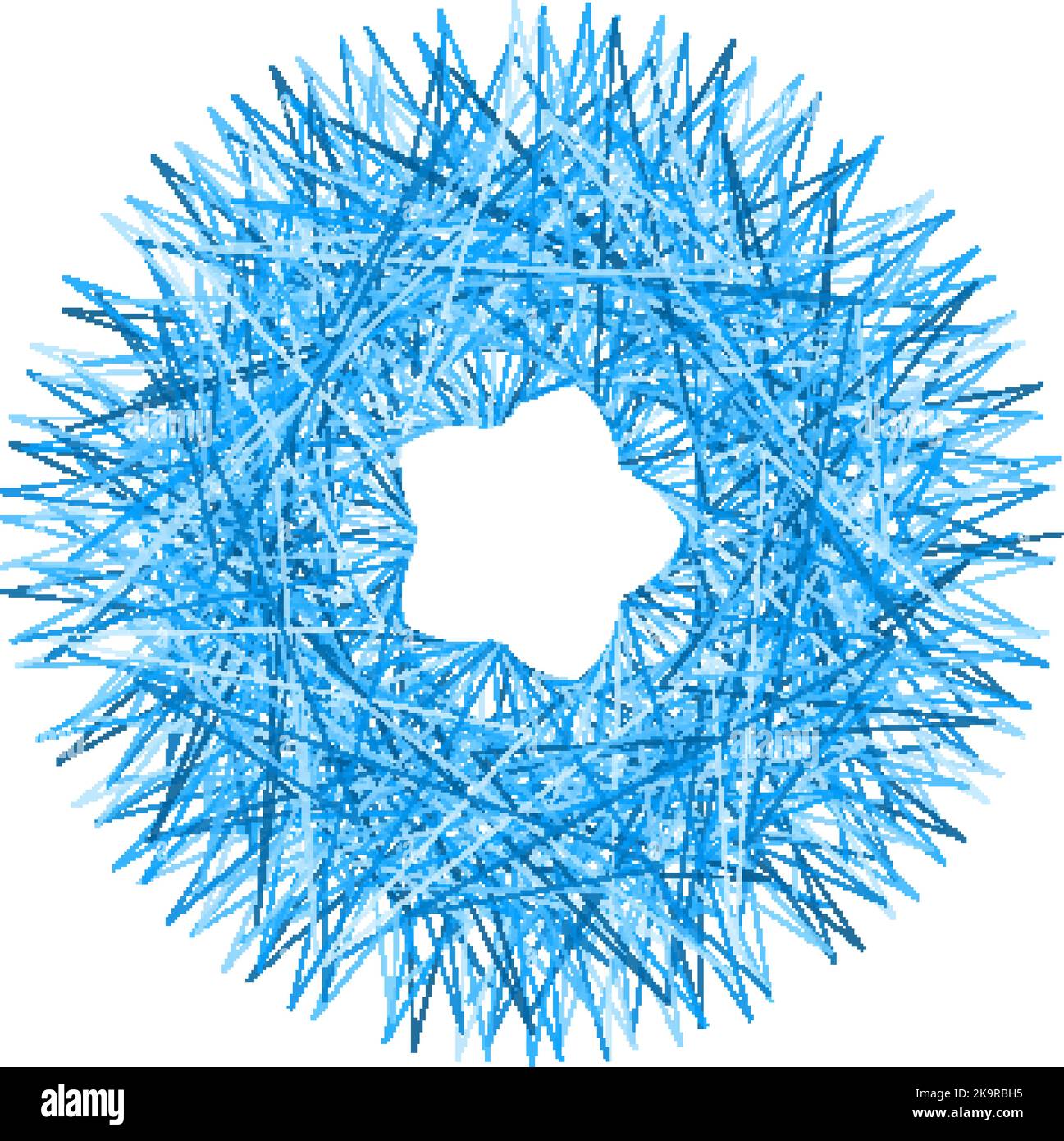 Decorative blue frame. Circular ornamental design element Stock Vector ...