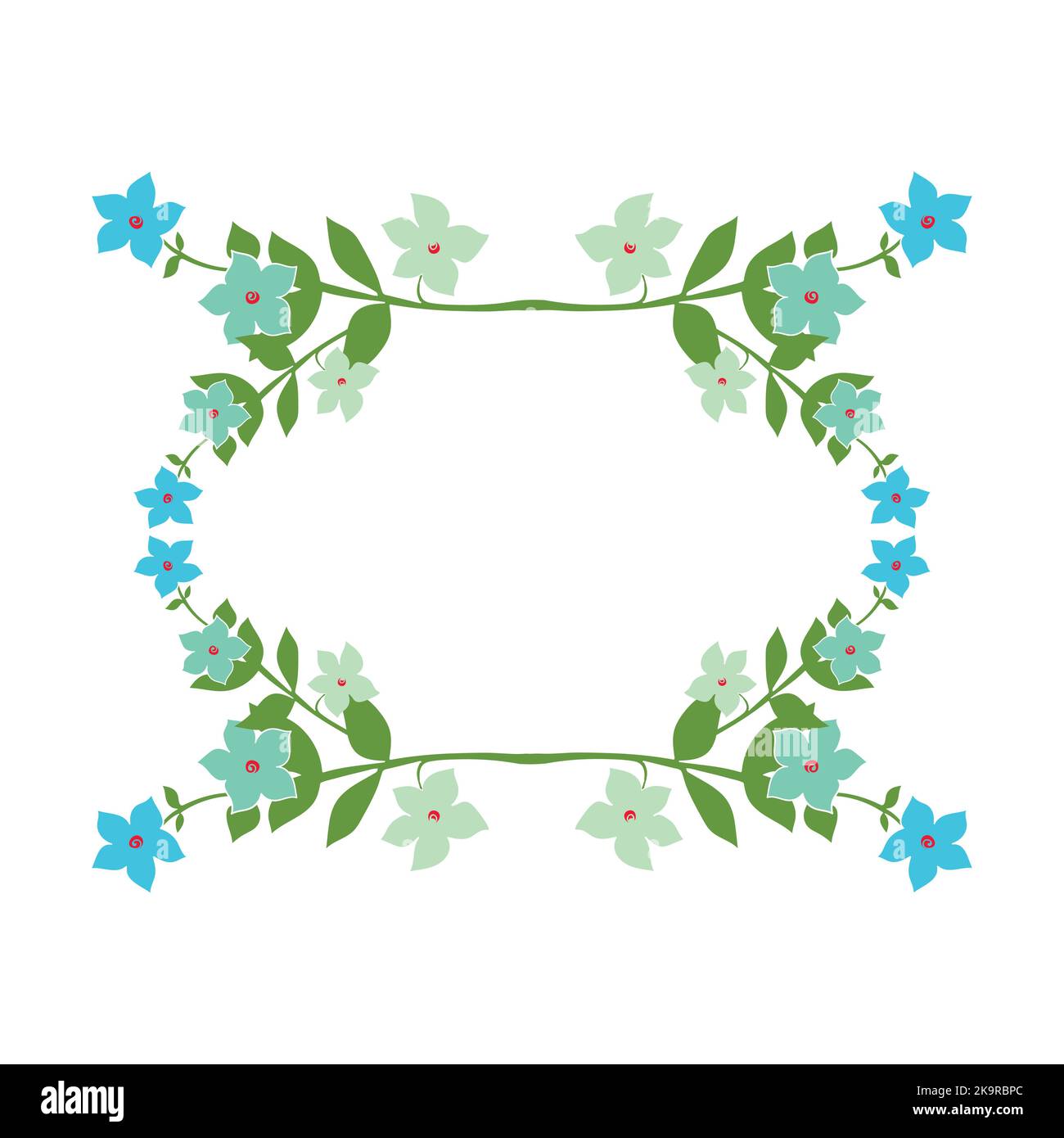 Vector floral frame. Decorative design element for poster, card ...