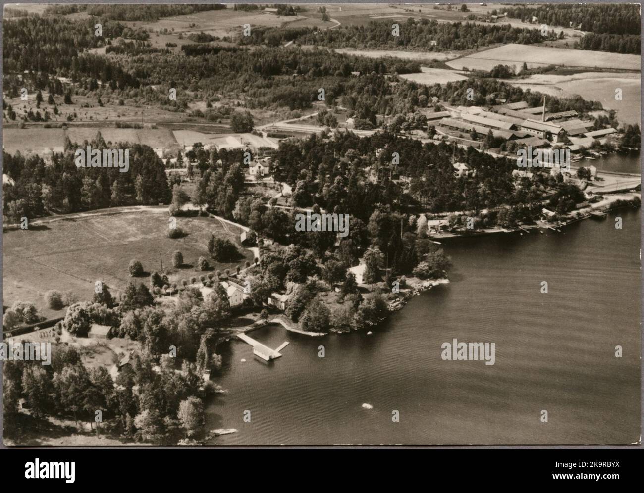 Aerial photo over Kvicksund Stock Photo - Alamy