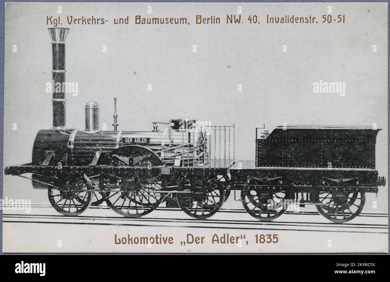 Der Adler "built in 1835. But the locomotive in the picture is a copy ...