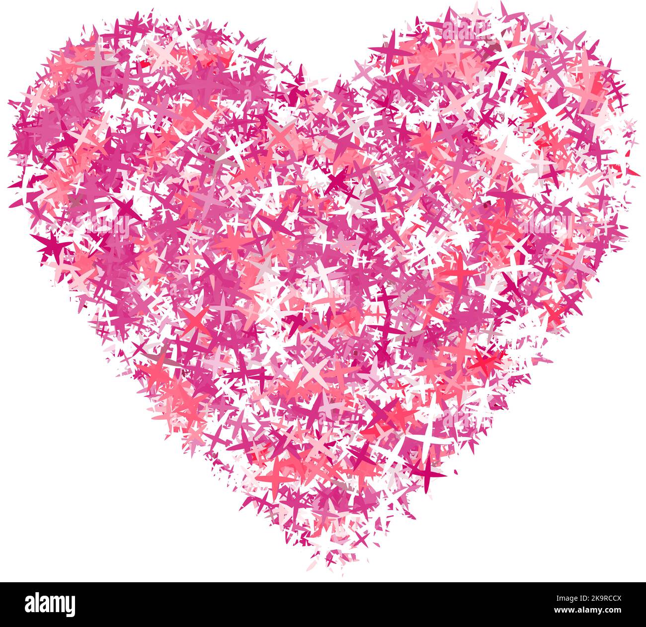 Abstract bright colorful heart illustration. Stylized Valentine's Day ...