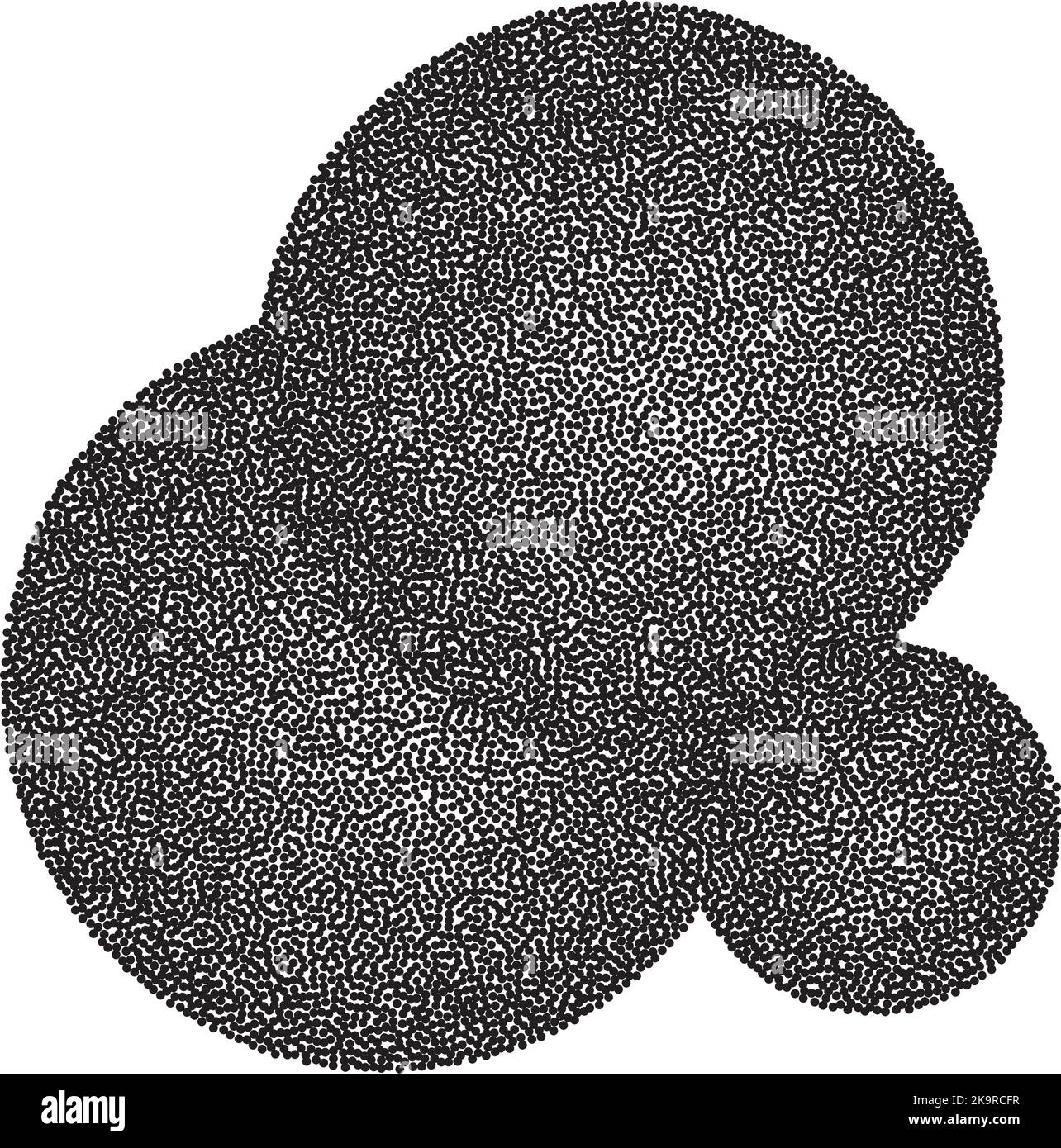 Dotted circle background. Abstract round dot halftone pattern. Radial ...