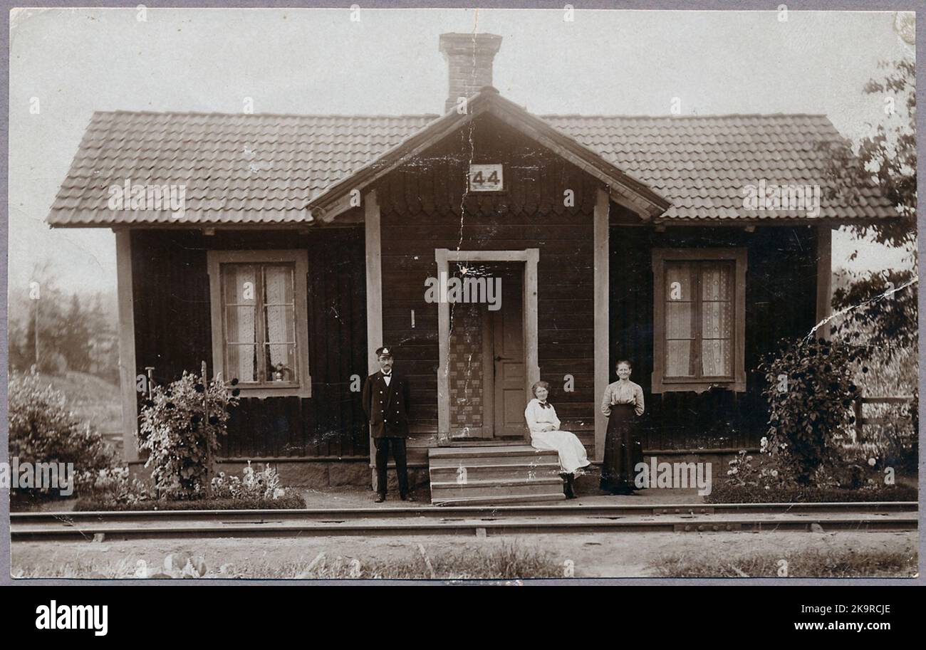 Track guard cabin no. 44 in Fagersand at the narrow track between ...