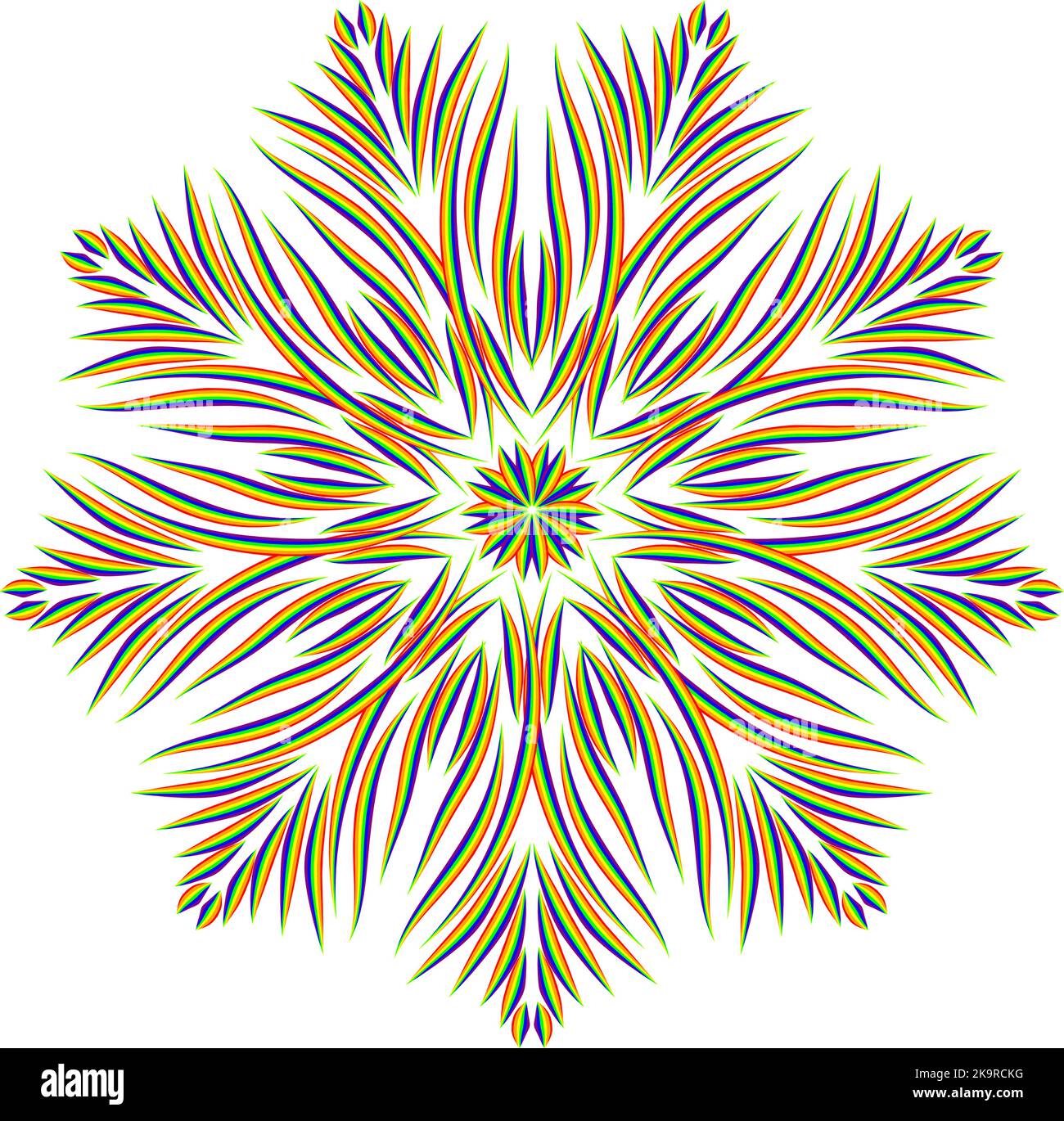 Abstract stylized mandala pattern. Round decorative ornament design ...