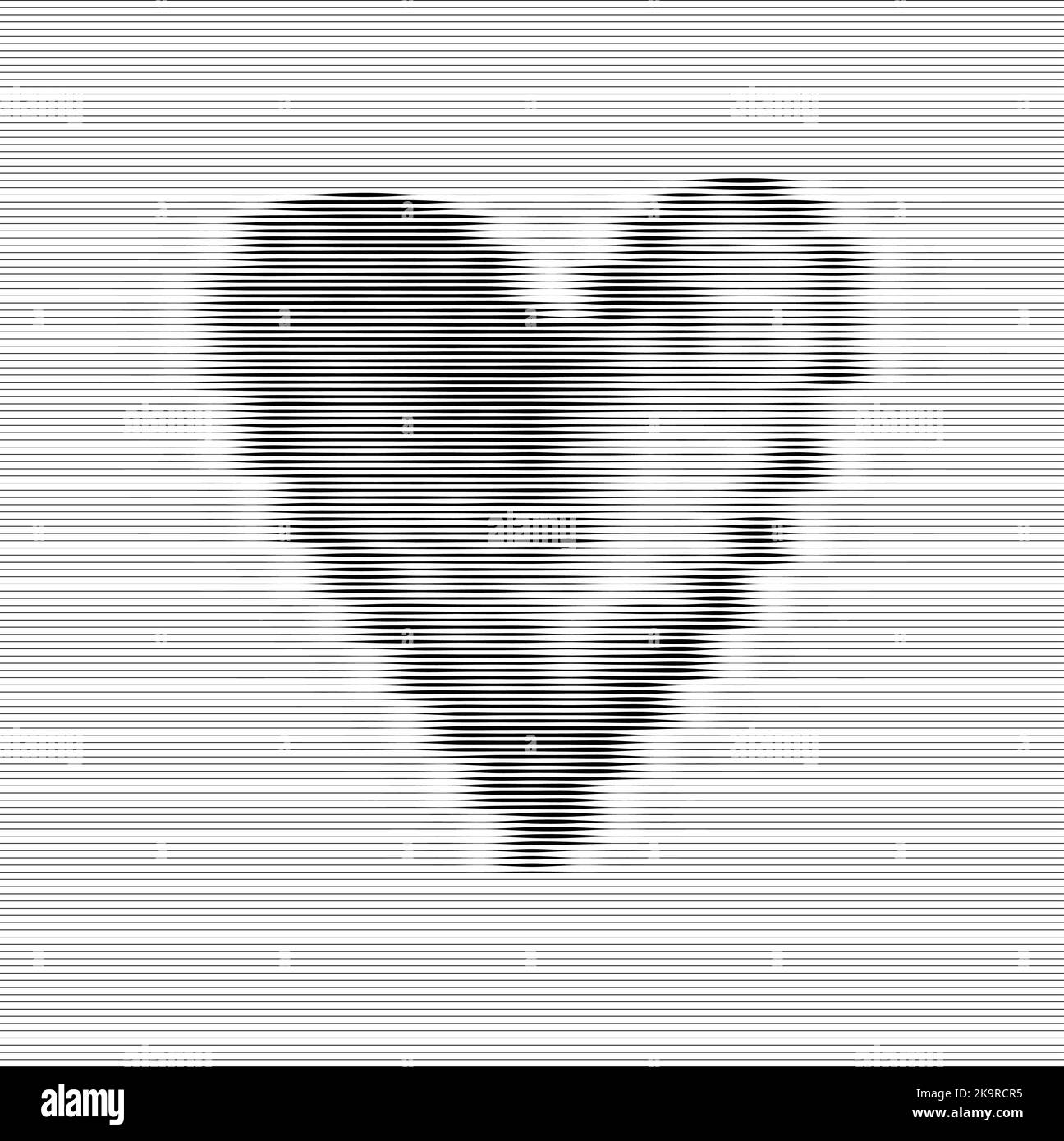 Stylized heart shape on striped spiral background Stock Vector Image ...