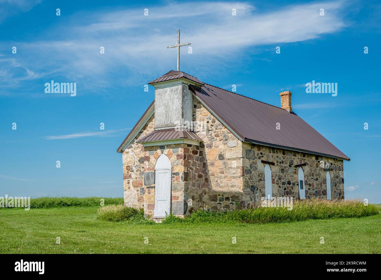 The Old Stone Church outside Abernethy, Saskatchewan, built in 1892 ...