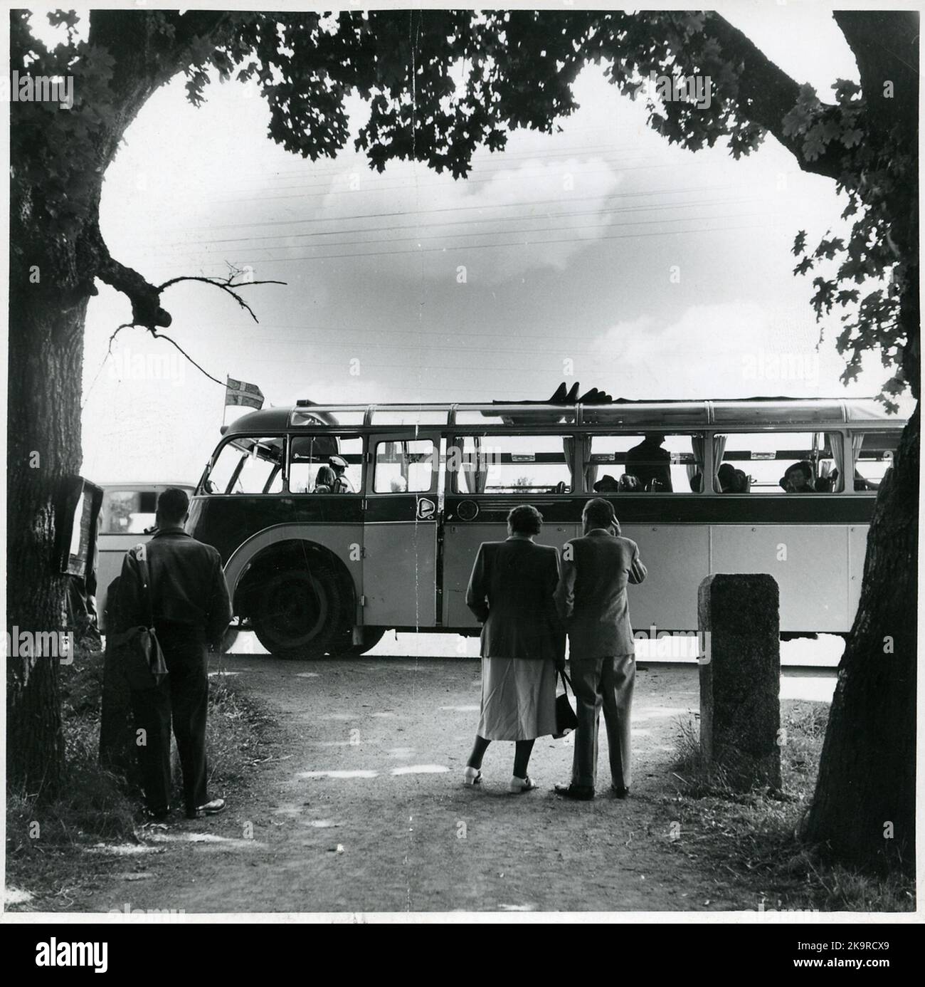 The State Railways, SJ Tourist bus stops in an unknown place Stock ...