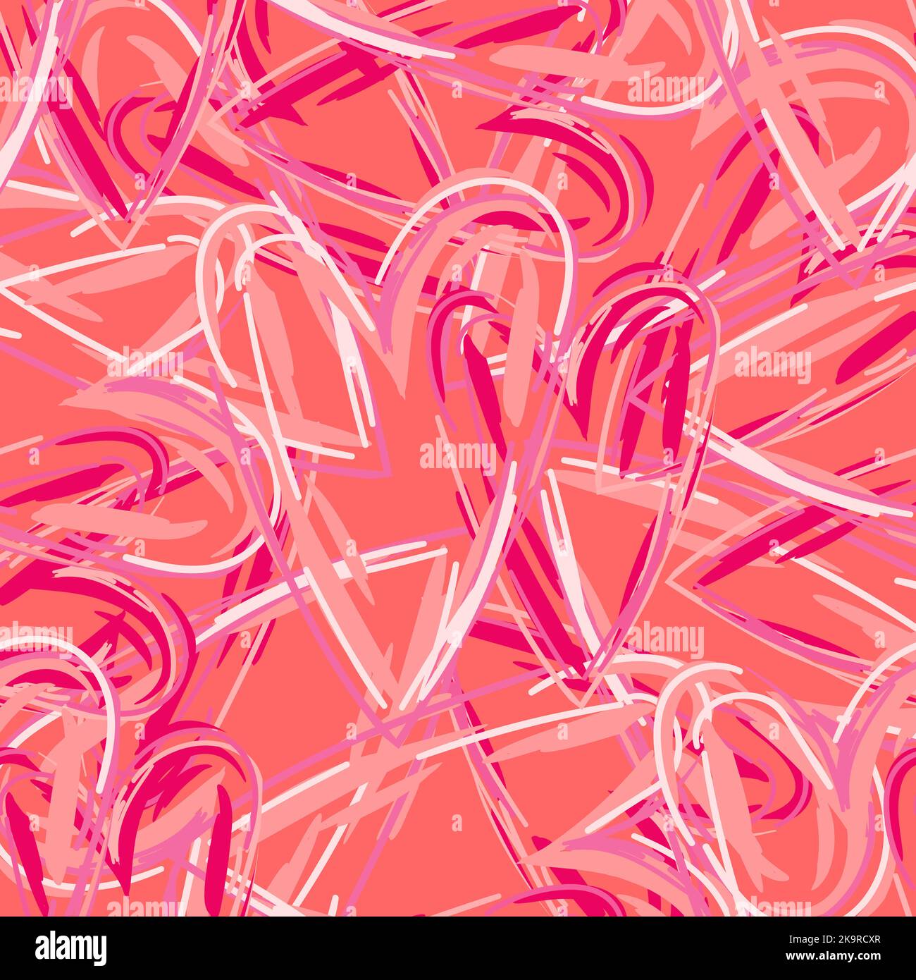 Valentines day design with hearts. Seamless heart pattern. Abstract ...