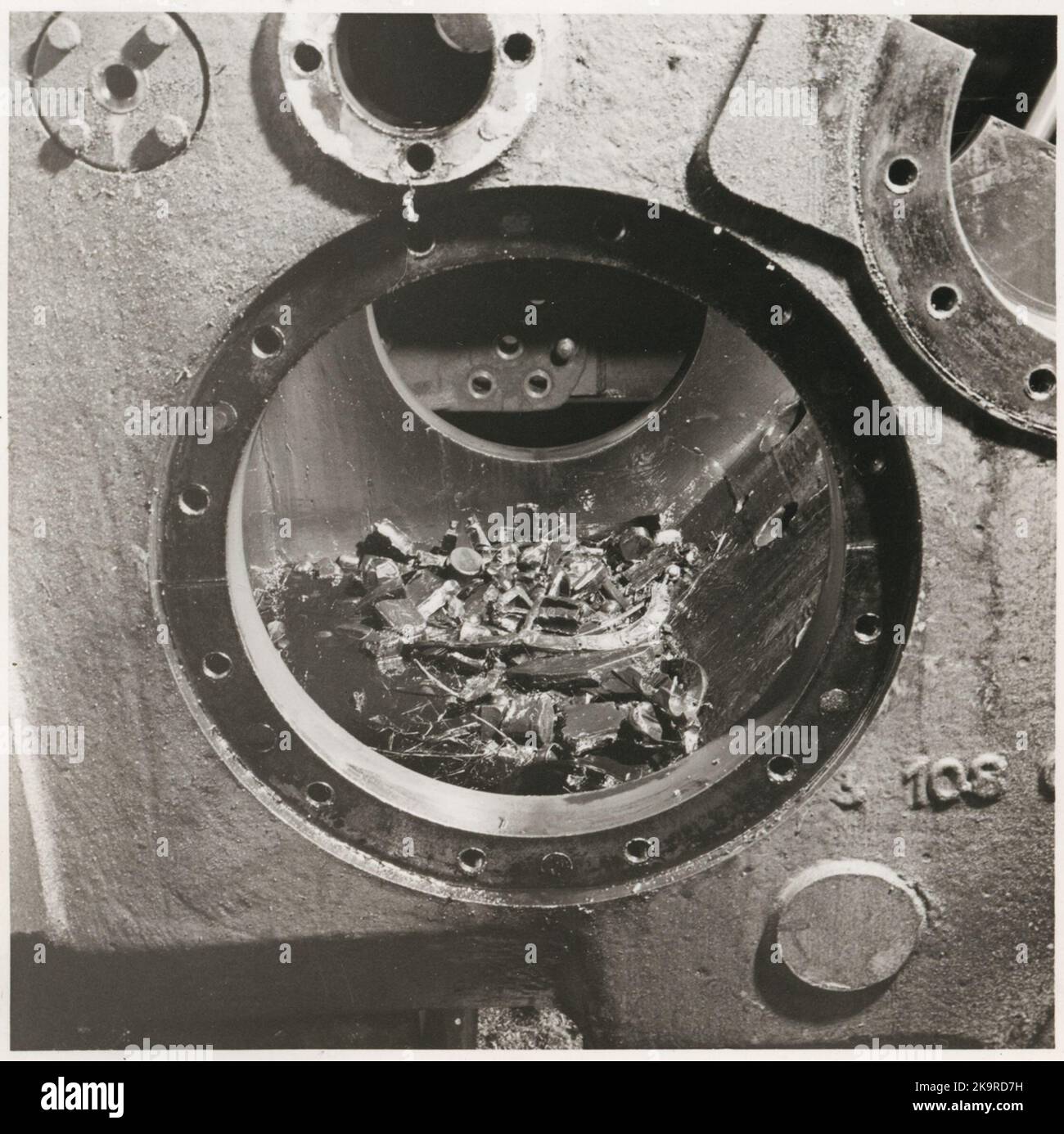 Damaged directional gear from the State Railways, SJ T2 83 August 1959 ...