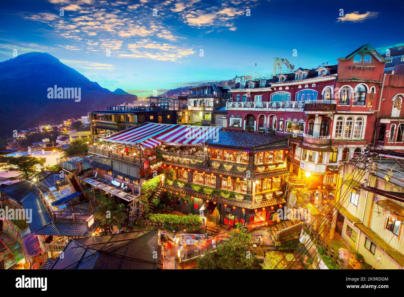 Jiufen, New Taipei City, Jul 30, 2014 : The famous old teahouse in ...