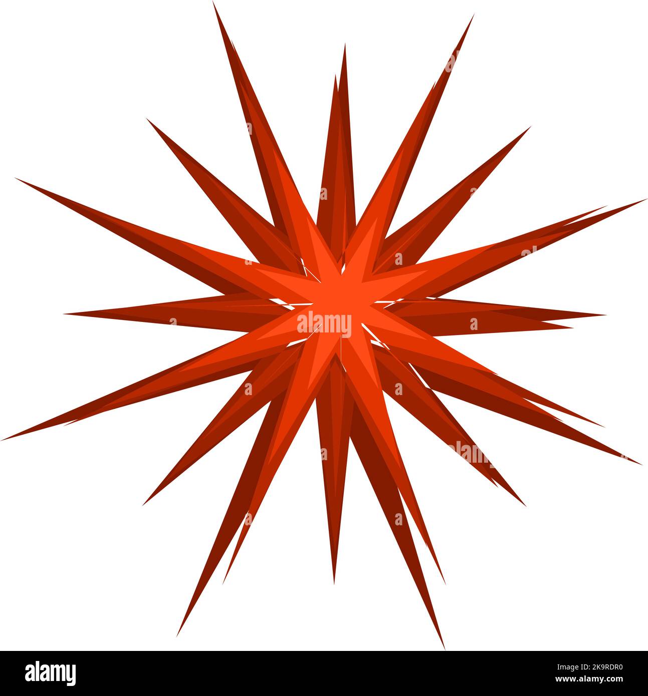 Abstract shape. Stylized star. Colorful graphic element for design ...