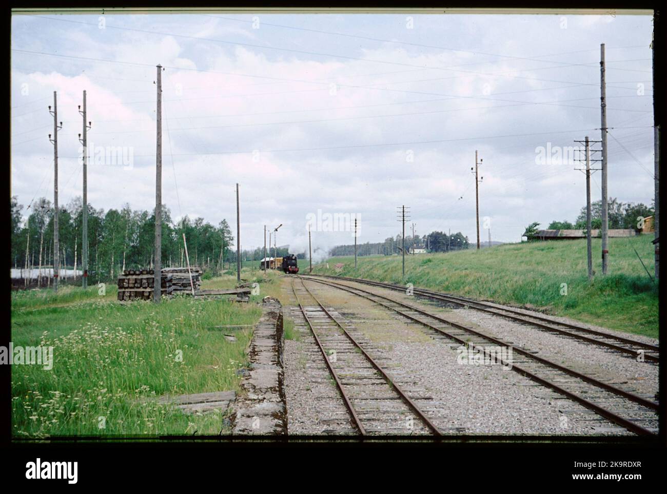 Incoming steam train to Stjärnsund Stock Photo - Alamy