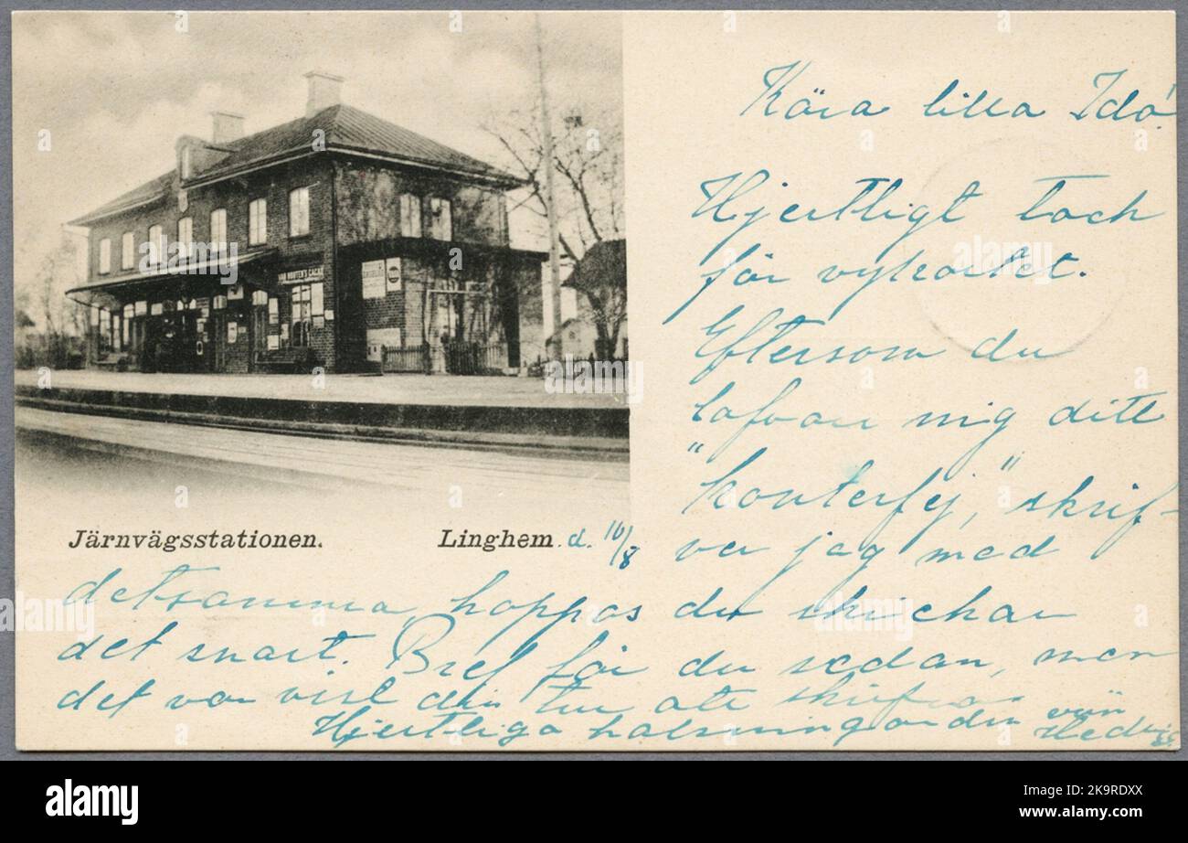 The railway station in Linghem Stock Photo - Alamy