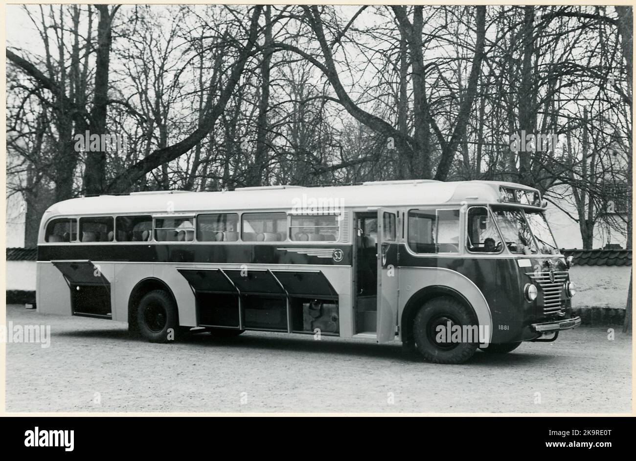 The State Railways, SJ Bus 1881 Scania-Vabis B 63 from 1950 with body ...
