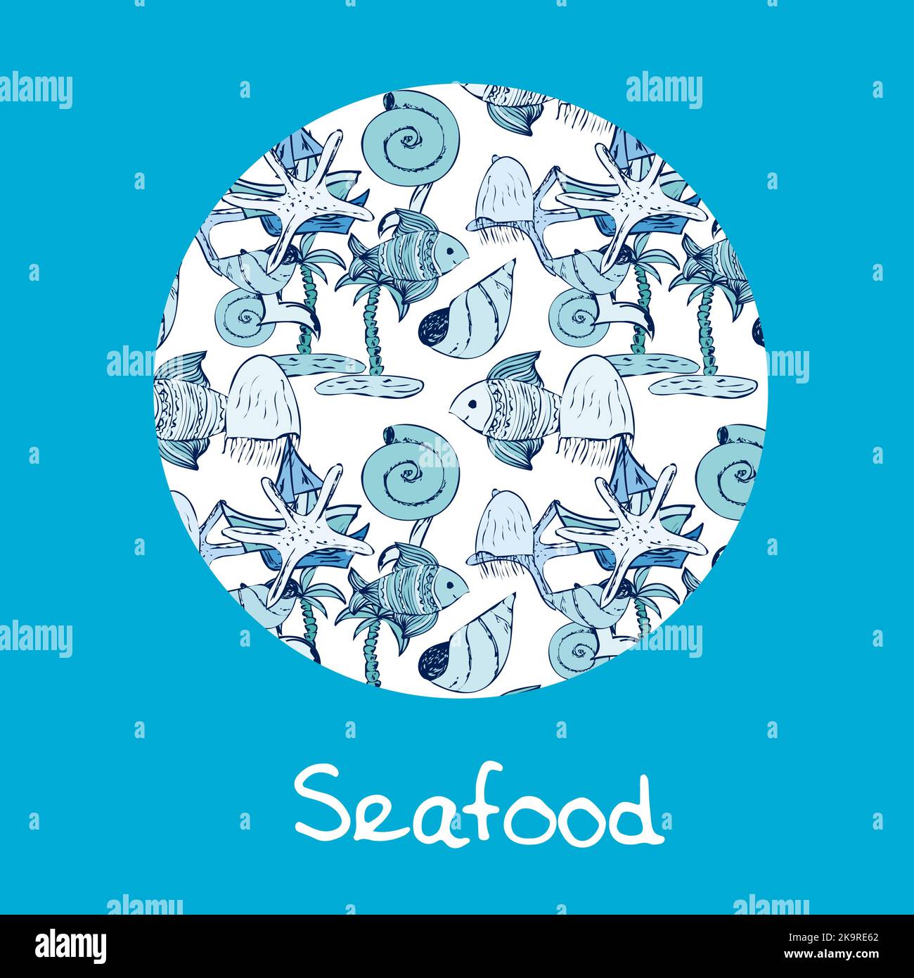 Seafood label hi-res stock photography and images - Alamy