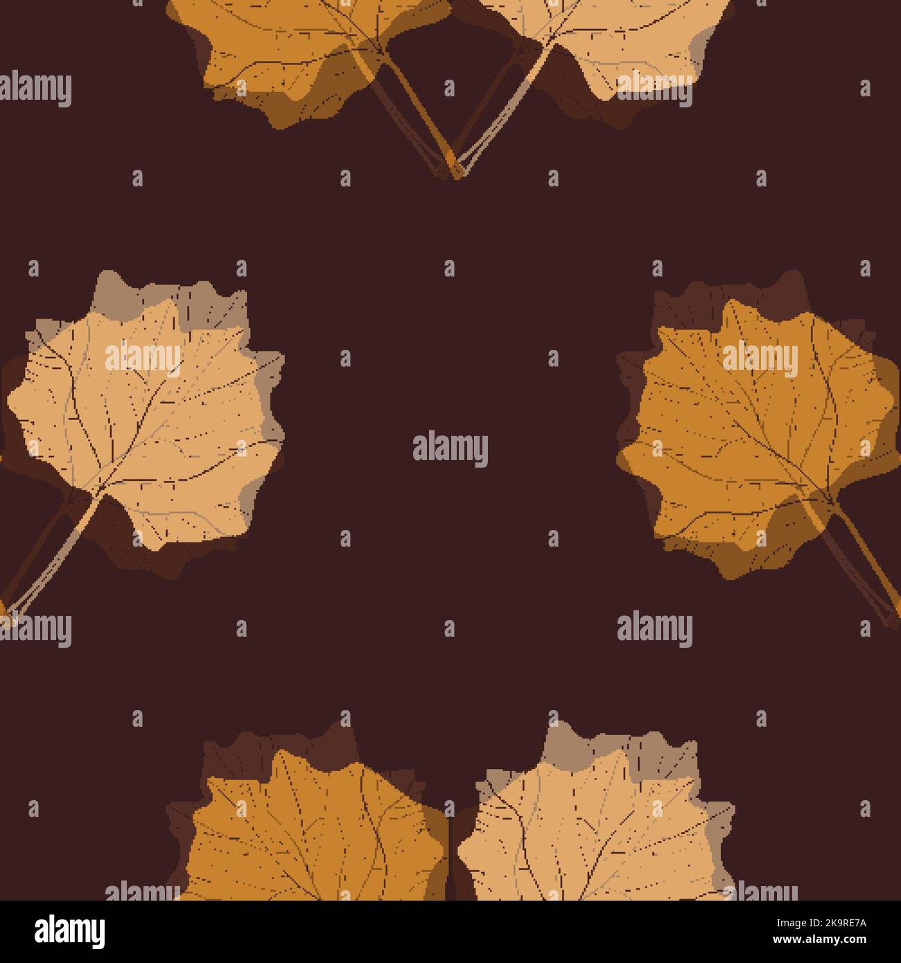 Seamless decorative texture with autumn leaves. Seamless stylized leaf ...