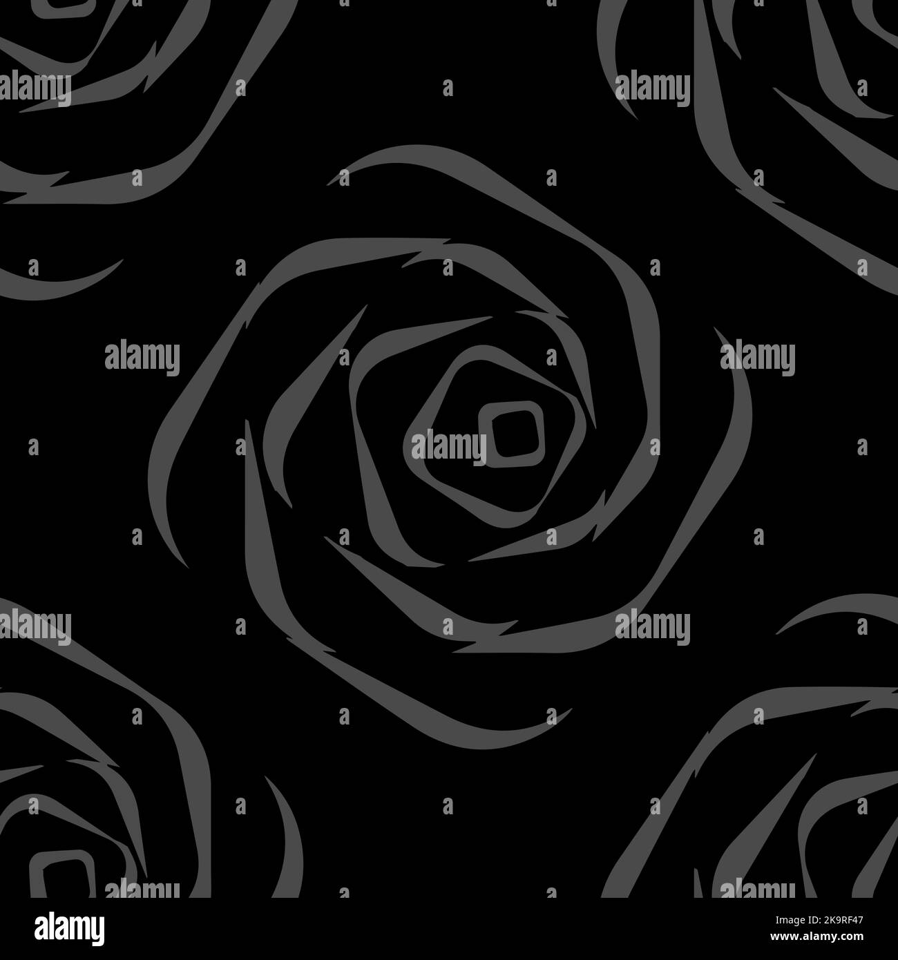 Seamless monochrome optical illusion background. Twisted striped ...