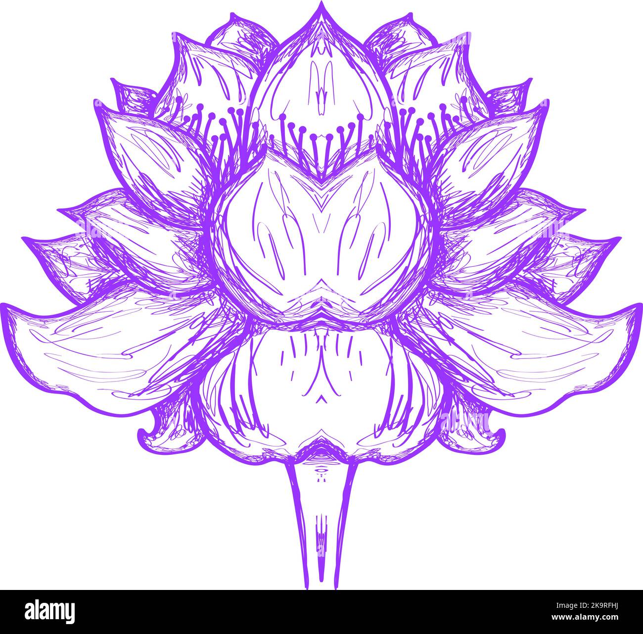 Stylized lotus flower. Vector illustration. Element for design Stock Vector Image & Art - Alamy