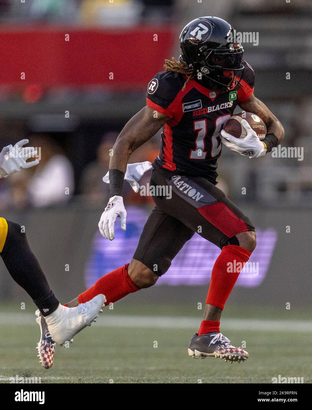 Ottawa, Canada. 29 Oct 2022. Justin Hardy (18) of the Ottawa Redblacks ... Ottawa, Canada. 29 Oct 2022. Justin Hardy (18) of the Ottawa Redblacks ...
